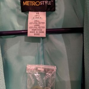 metrostyle | Jackets & Coats | Metro Style Blazer 4 Teal Blue | Poshmark